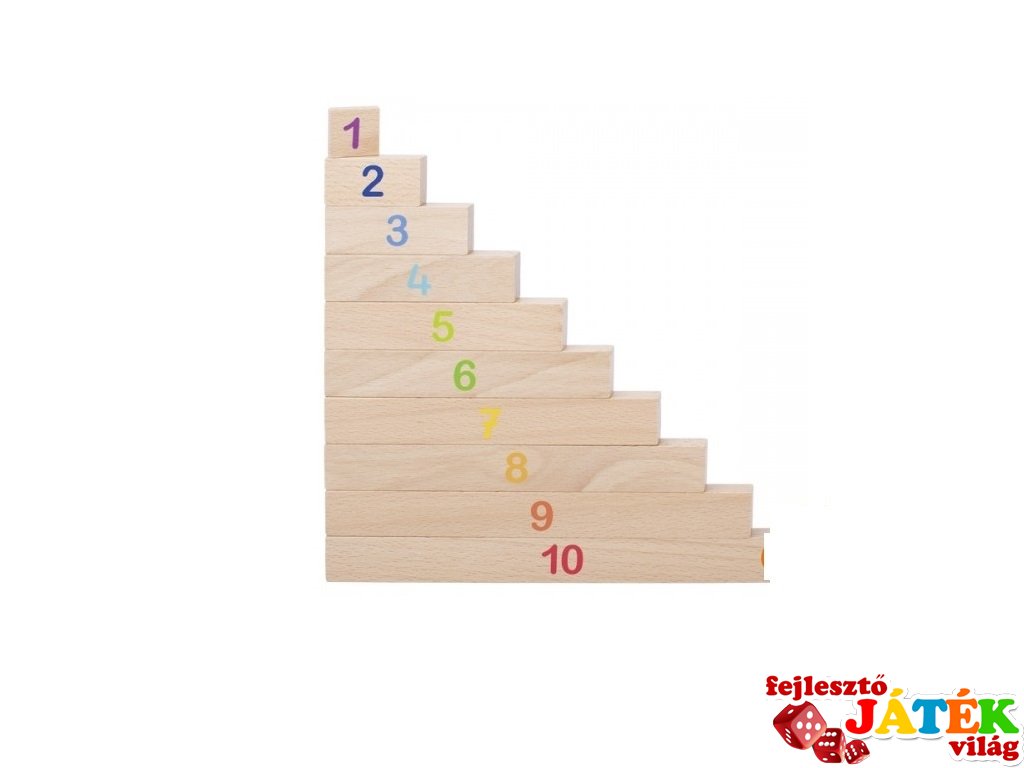 Számoló farudak pöttyökkel és számokkal